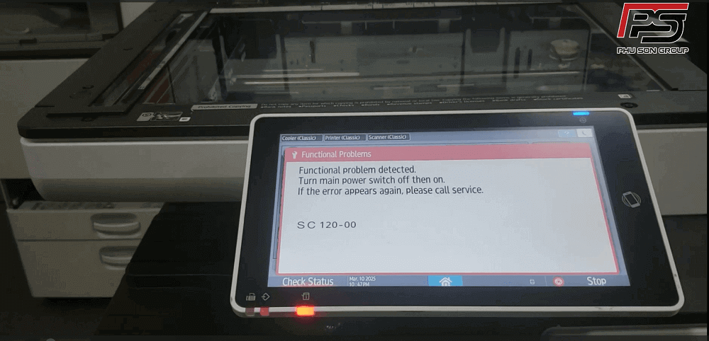 Hướng dẫn xử lý lỗi SC120 trên máy photocopy Ricoh
